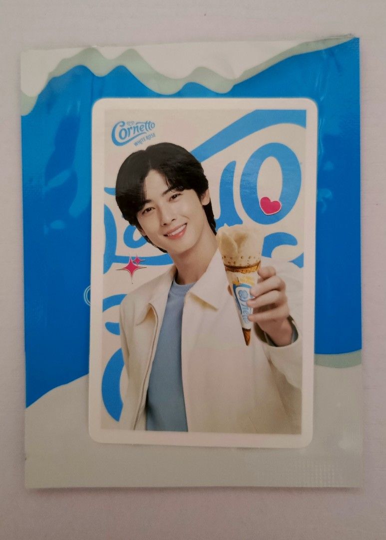 (LIMITED) Cha Eun Woo Cornetto Merchandise (poster, photocard, stickers ...