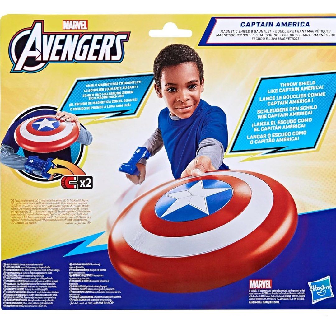 Marvel Avengers Captain America Magnetic Shield and Gauntlet Toy Set by ...