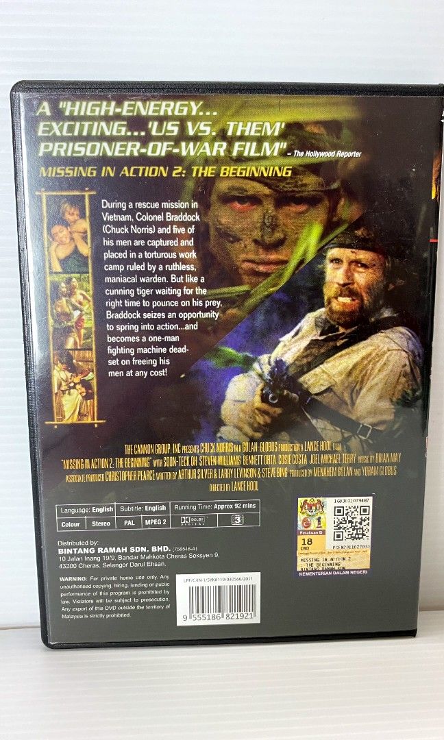 missing in action 2 dvd