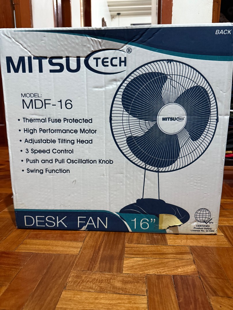 Mitsu Tech Desk Fan, Furniture & Home Living, Lighting & Fans, Fans on Carousell