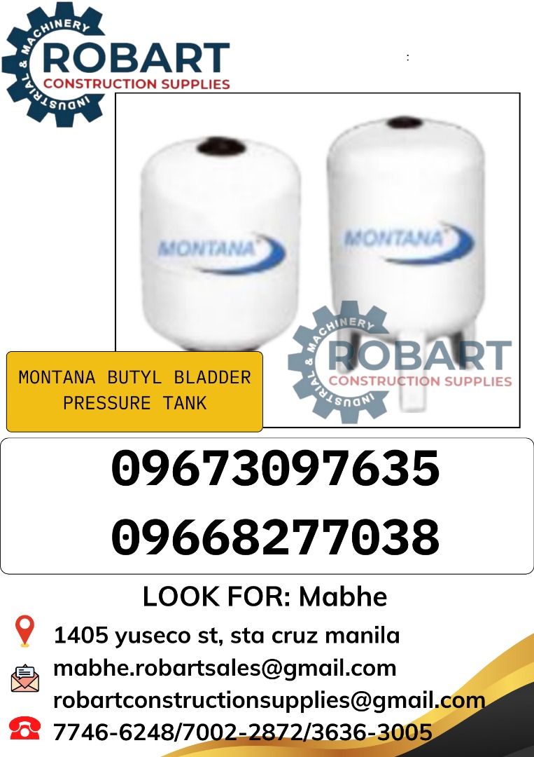 MONTANA BUTYL BLADDER PRESSURE TANK, Commercial & Industrial ...