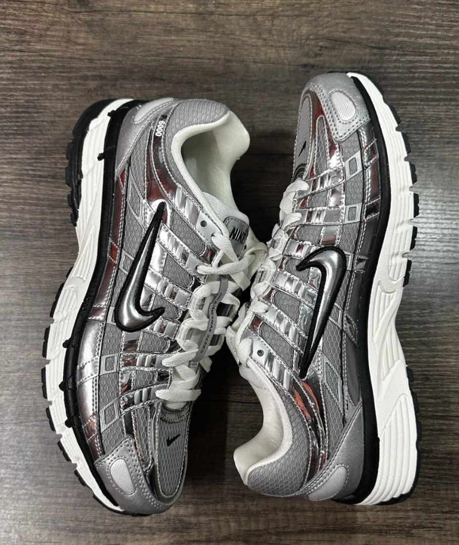 Nike P6000 P 6000 us9 42.5 uk8 Running Metallic Silver Daddy shoes ...