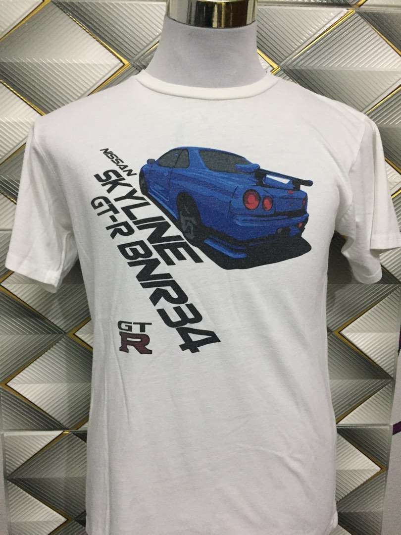 Nissan Skyline GT-R R34 T-shirt, Men's Fashion, Tops & Sets, Tshirts ...