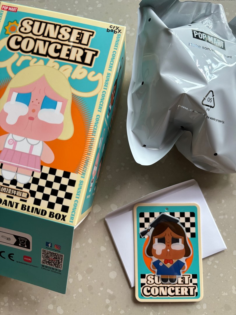Official POP MART Crybaby Sunset Concert Graduation Season Plush Bag ...