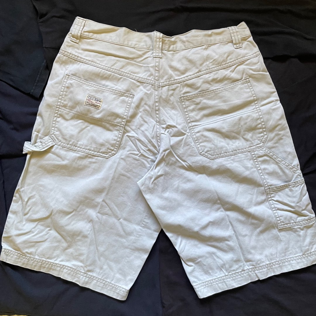 Old Navy Carpenter jorts (cream color), Men's Fashion, Bottoms, Shorts ...
