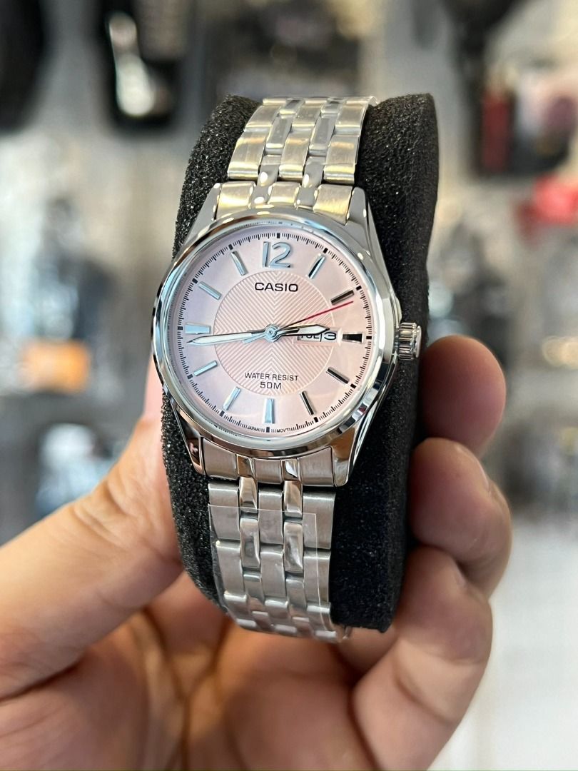 ORIGINAL CASIO Analog Pink Dial Stainless Steel Ladies Watch LTP-1335D-5A, Luxury, Watches on ...