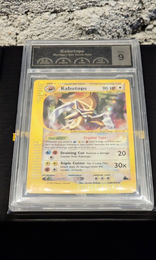 Pokemon TCG English Card e-Series Skyridge Crystal Kabutops 150/144 Holo Rare, Hobbies & Toys ...