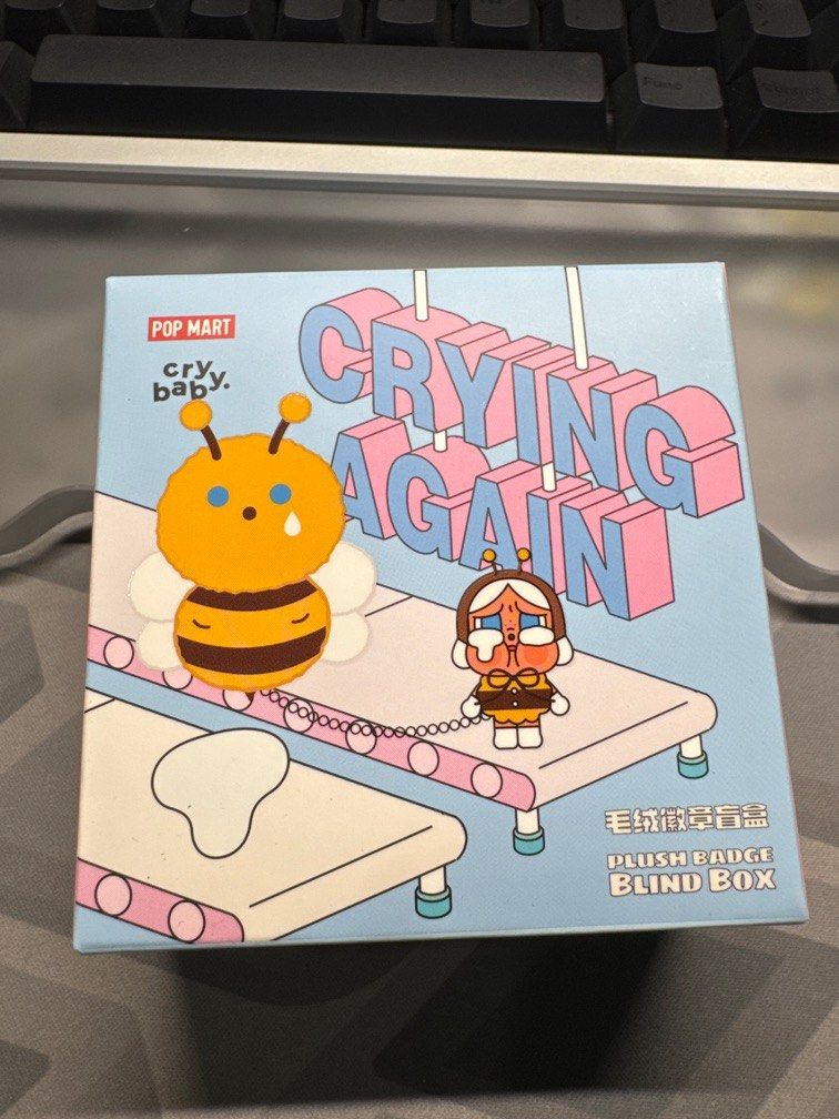 POPMART Crybaby Crying Again Plush Badge Blind Box, Hobbies & Toys ...