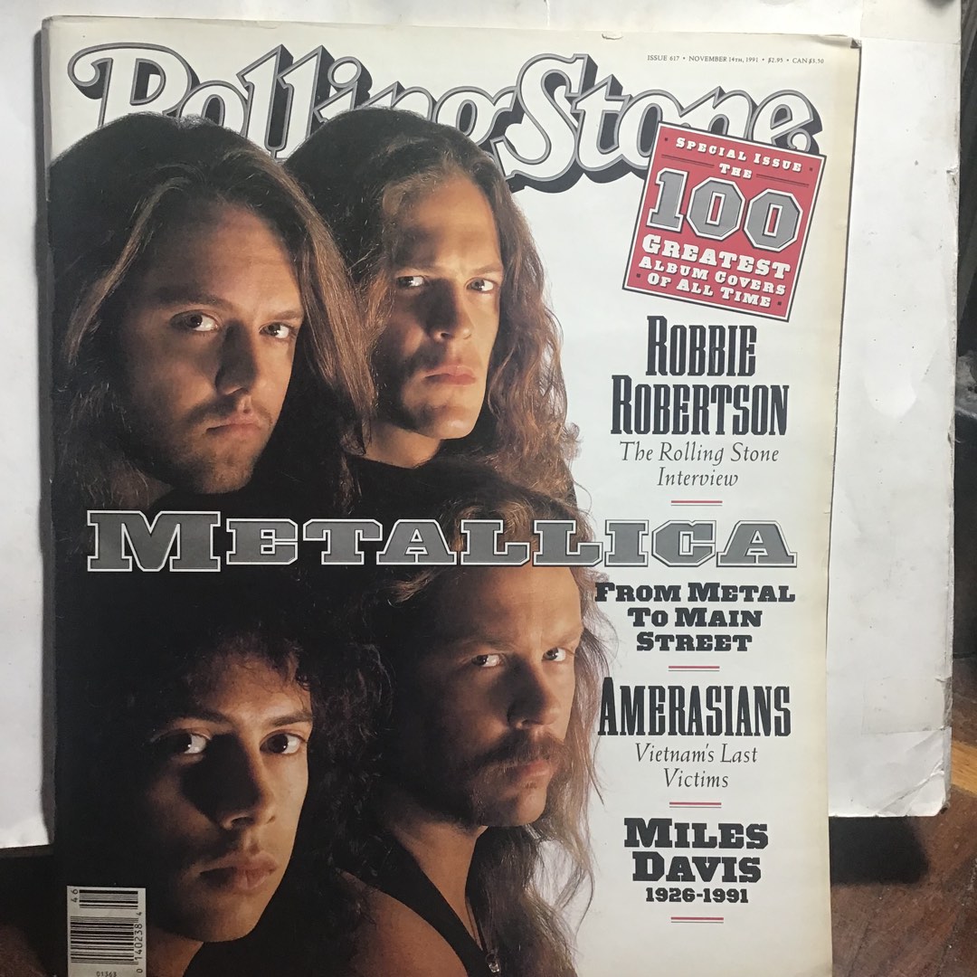 RARE Metallica - Black Album ORIGINAL 1991 ROLLING STONE MAGAZINE ...