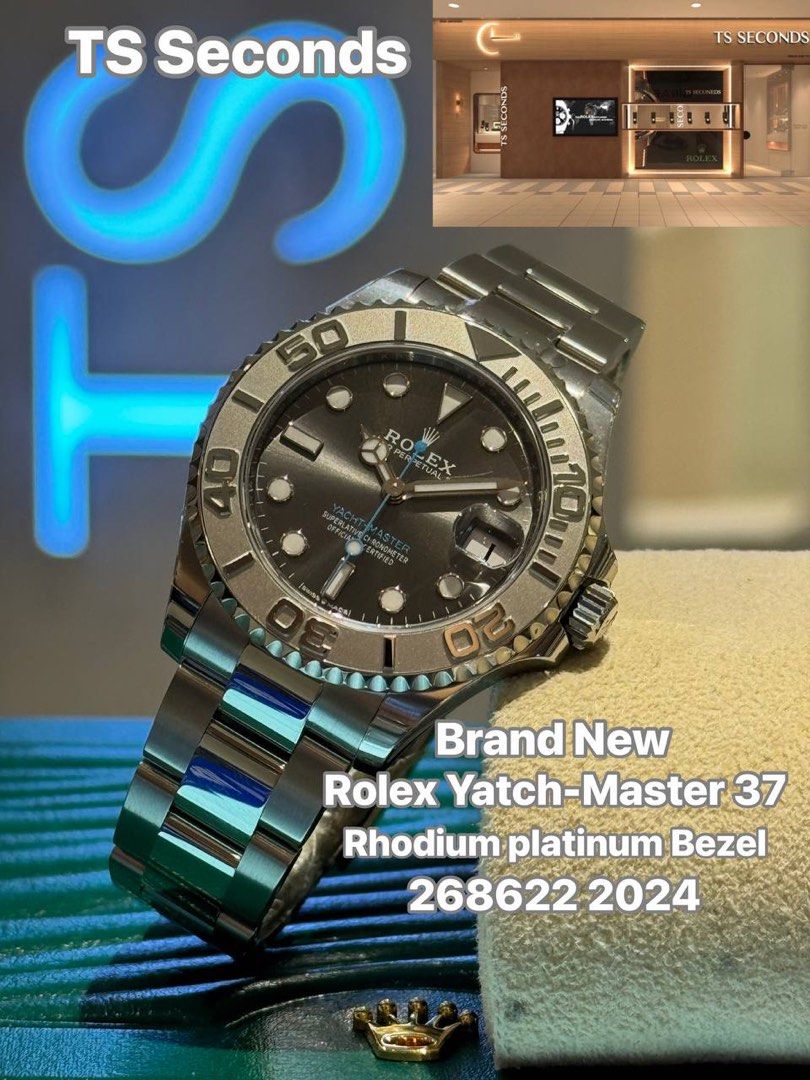 Rolex Oyster Perpetual Date Yatch-Master 37mm Platinum Bezel 268622 ...