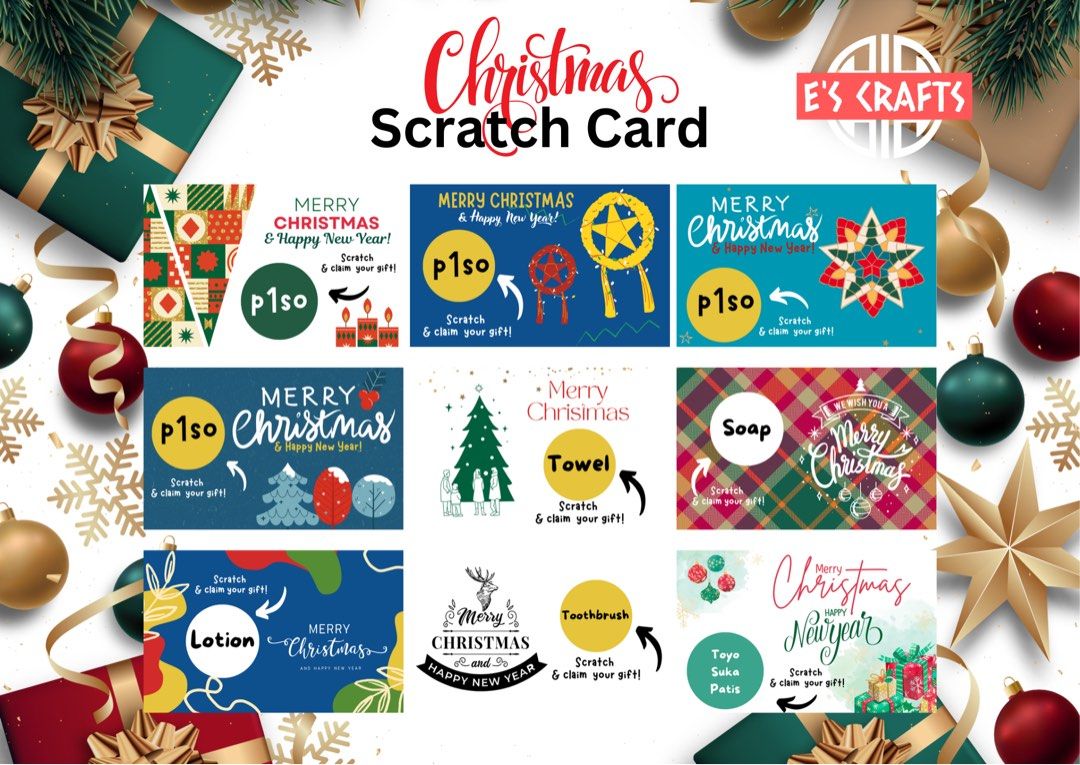 Scratch cards CHRISTMAS EDITION, Hobbies & Toys, Stationary & Craft ...