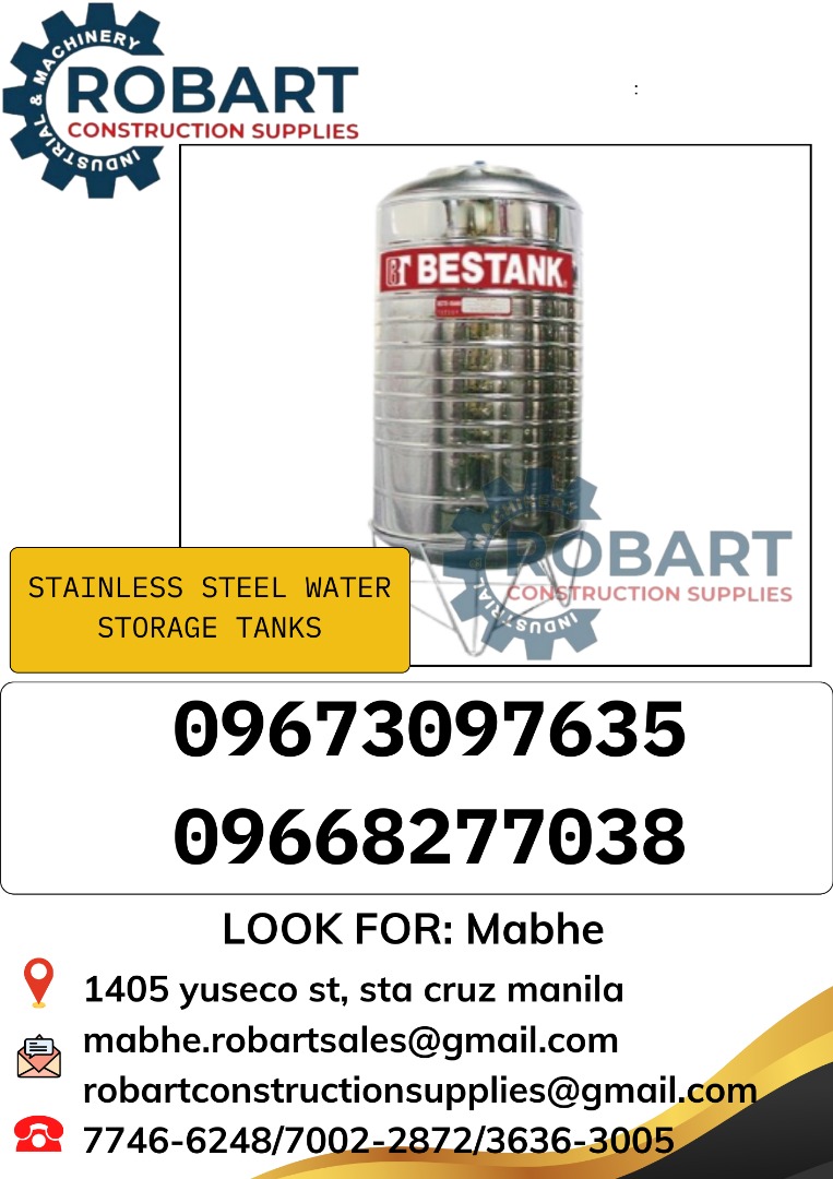 STAINLES STEEL WATER STORAGE TANKS, Commercial & Industrial ...