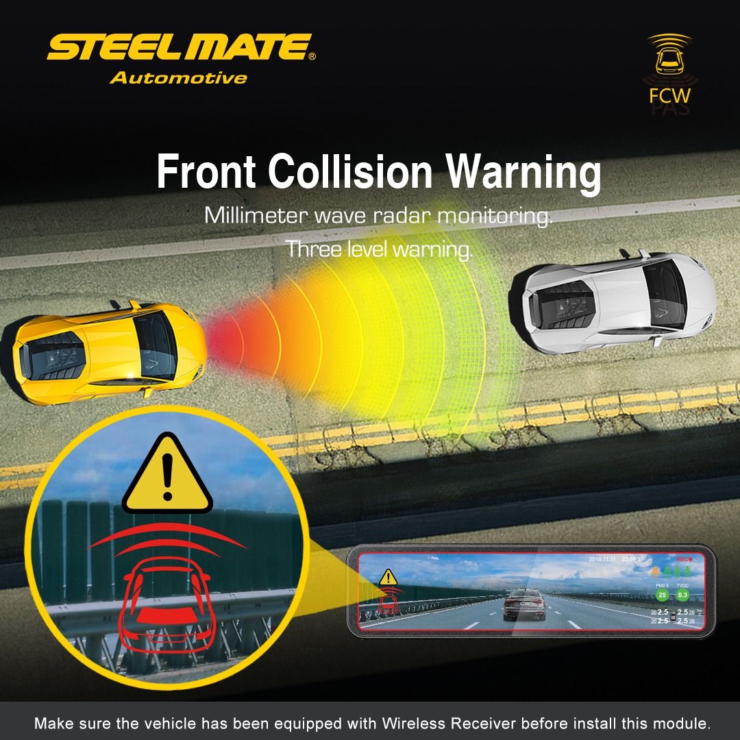 STEELMATE V5 - Radar Parking Sensor (Concealed Type Available), Car ...