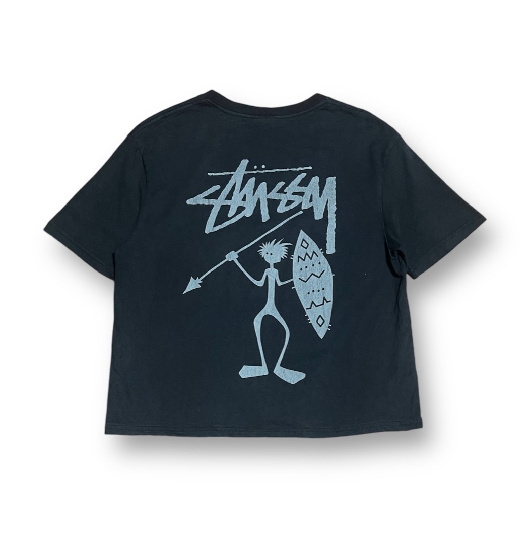 Stussy Tribe Stickman Crop Shirt, Women's Fashion, Tops, Shirts on ...