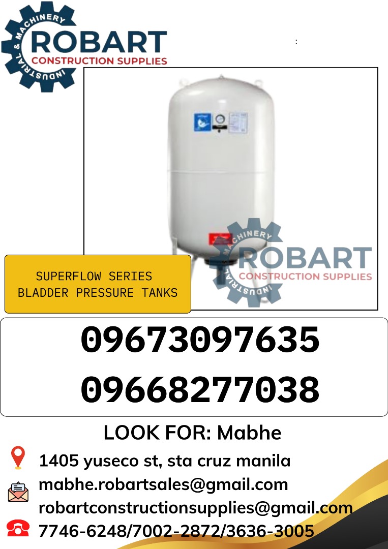SUPERFLOW SERIES BLADDER PRESSURE TANKS, Commercial & Industrial ...