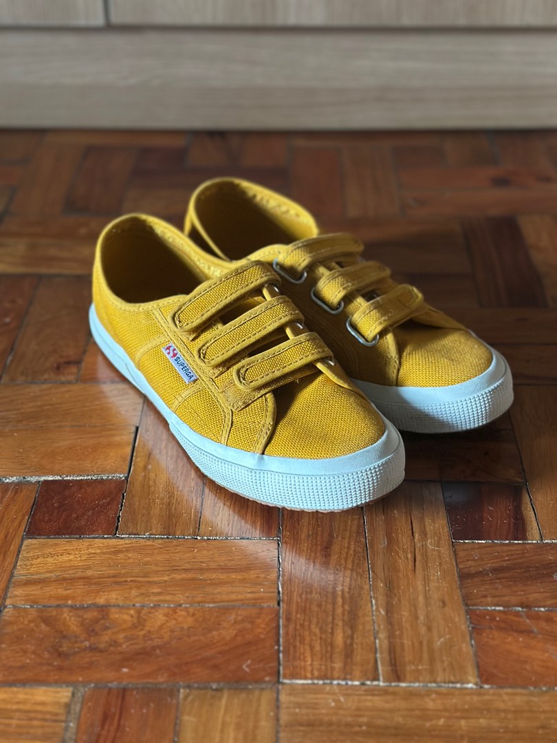 Superga 2750 Velcro in Mustard - Womens 40, Women's Fashion, Footwear ...