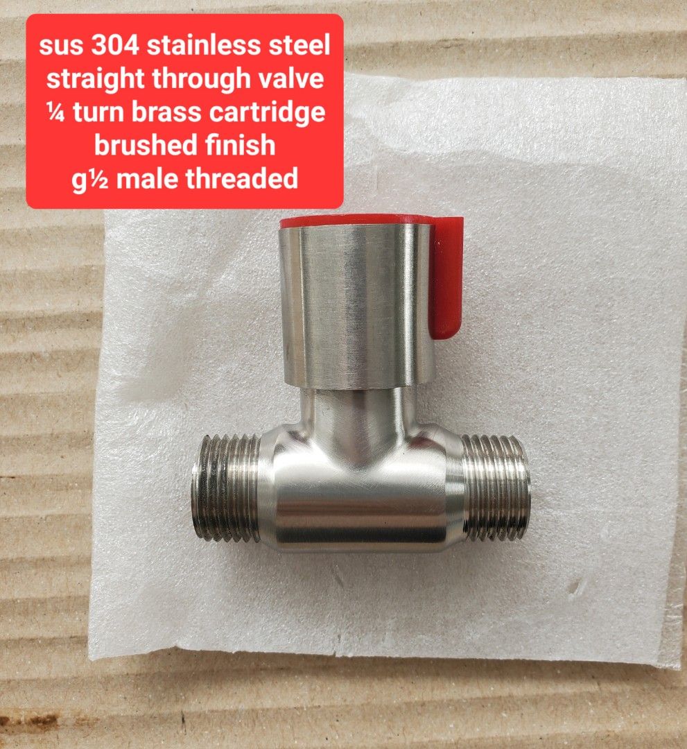 Sus 304 Stainless Steel Stright Through Valve Tap Flow Control ...