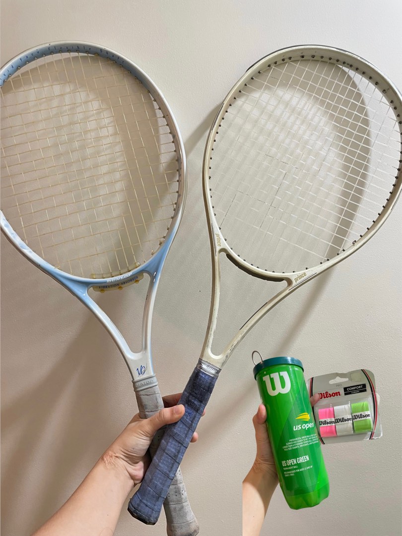 TAKE ALL TENNIS RACKET WITH WILSON BALL AND GRIP TAPE, Sports Equipment ...