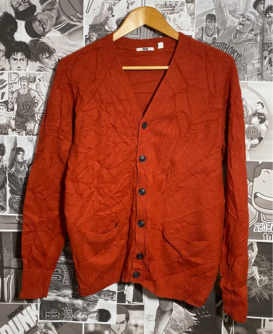 UNIQLO RUSTIC PURE NEW WOOL CARDIGAN WITH WOOL MARK TAG JAPAN RELEASED ...