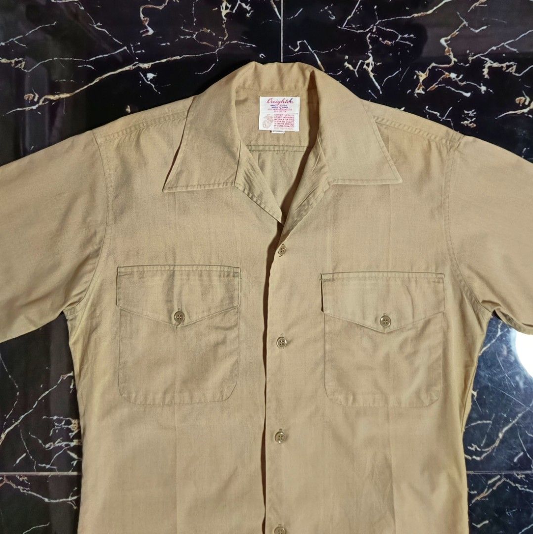 Vintage 60s/70s USMC Marine Corps Uniform Shirt by Creighton, Men's ...