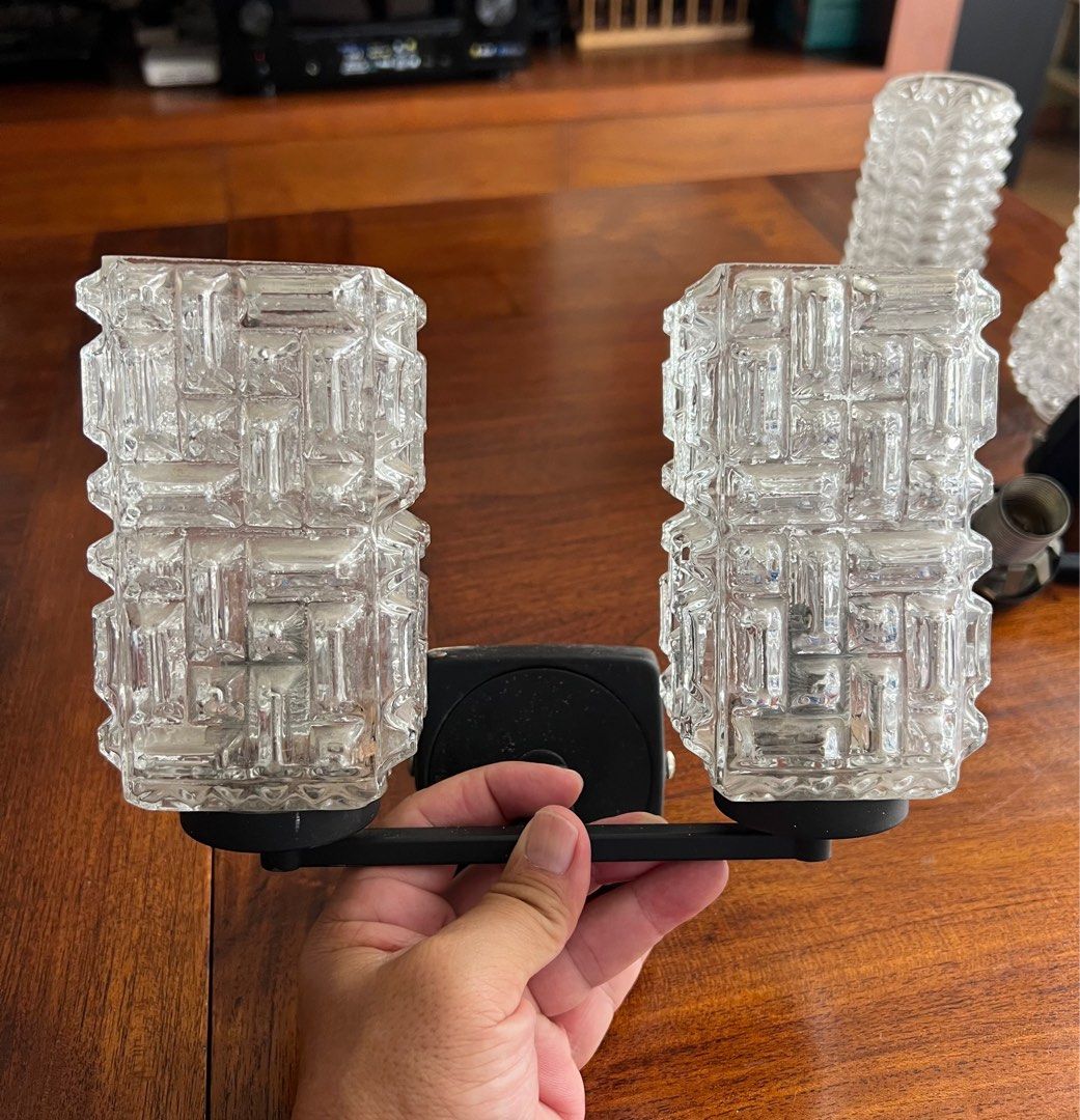 Vintage retro lamp lights x2 sets, Furniture & Home Living, Lighting ...