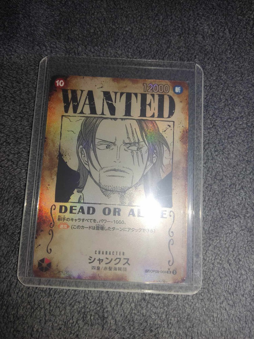 Wanted Shanks - OP09-004 (Parallel) - One Piece TCG, Hobbies & Toys ...