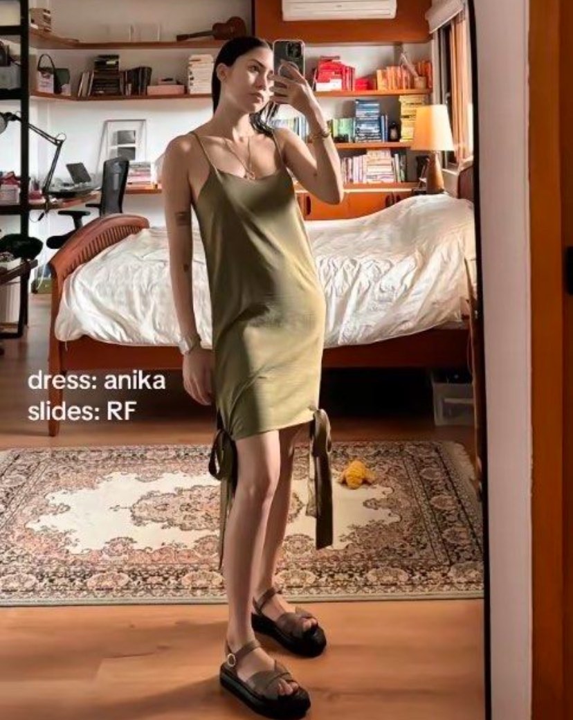 Wear Anika Cafe Stella Dress in Olive, Women's Fashion, Dresses & Sets, Dresses on Carousell