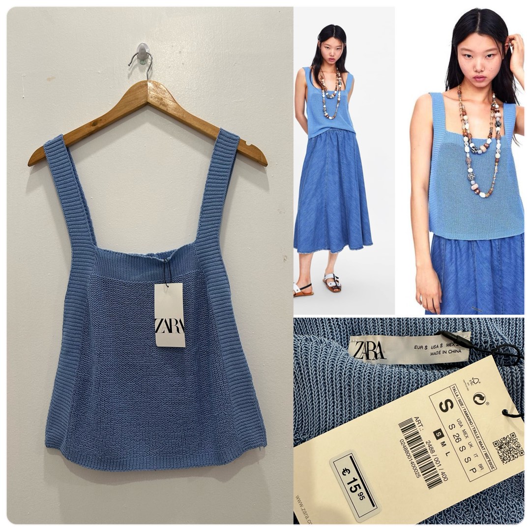 zara top, Women's Fashion, Tops, Blouses on Carousell