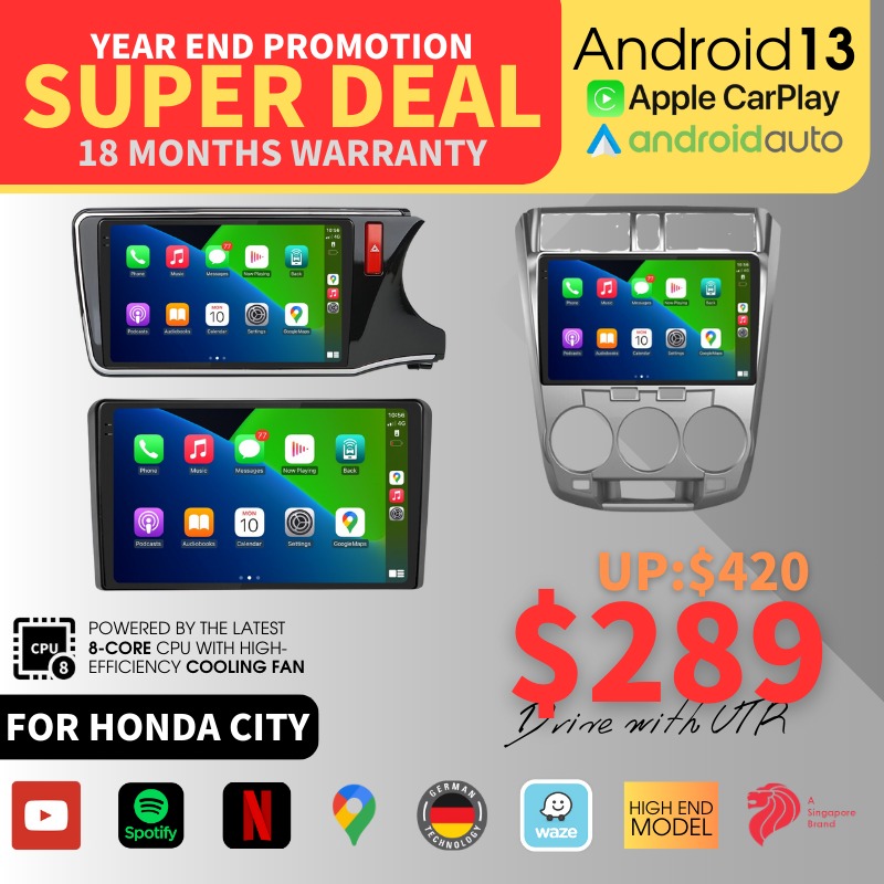 2K QLED HIGH-END LATEST ANDROID 13 HONDA CITY ANDROID PLAYER FOR HONDA ...