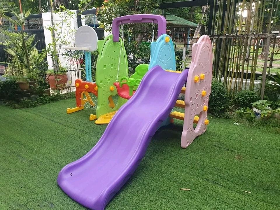 5 in1 Slide with Swing and Basketball Loop Playground Set, Hobbies ...