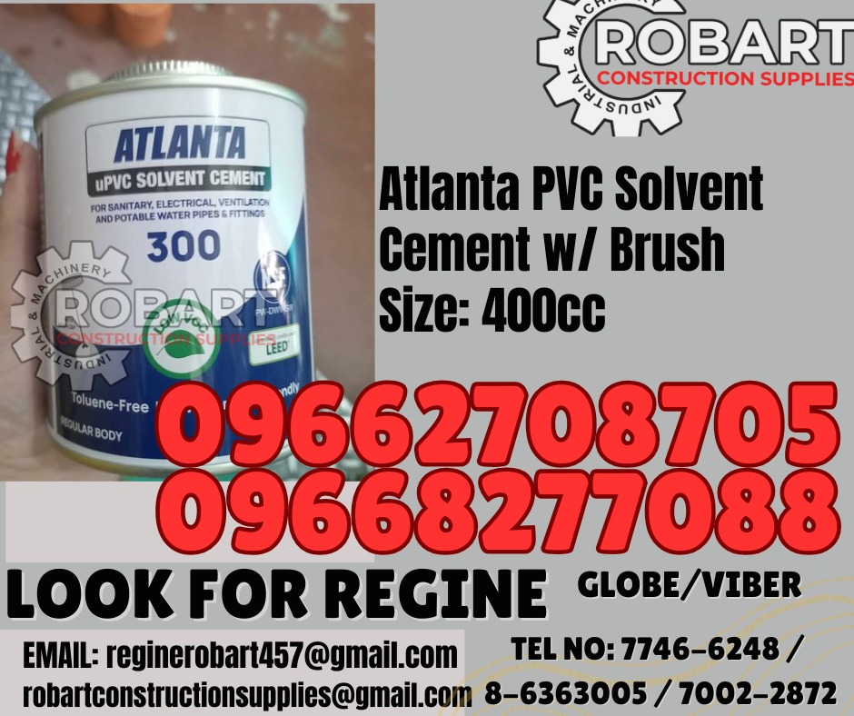 Atlanta PVC Solvent Cement w/ Brush @Plastic Container Size: 400cc ...