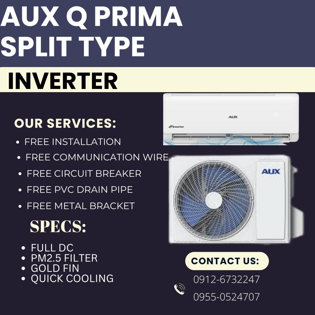 AUX PRIMA INVERTER SPLIT TYPE AIRCON BRANDNEW SEALED, TV & Home ...