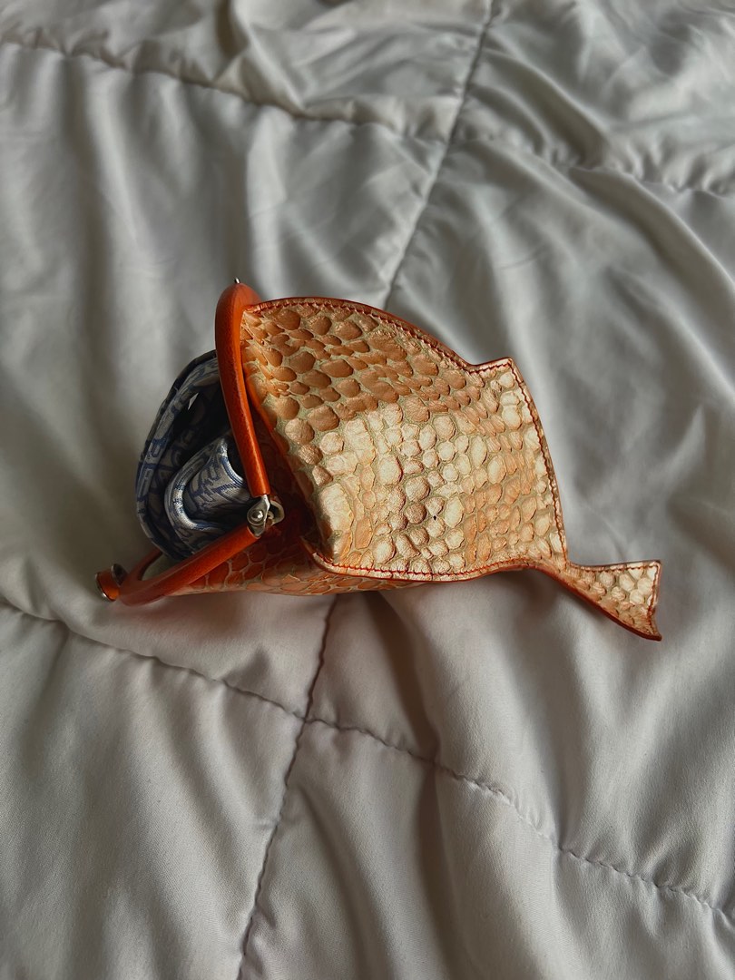 Bottega Veneta Fish Shape Coin Purse, Luxury, Bags & Wallets on Carousell