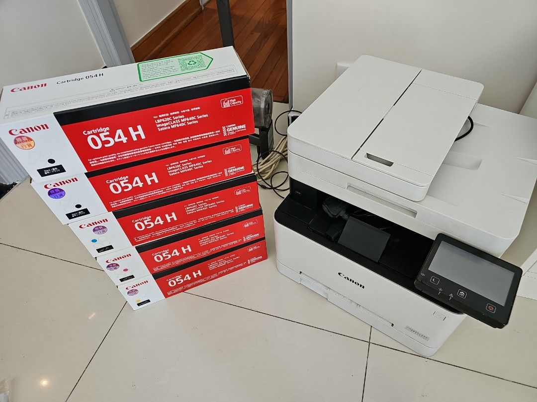 Canon printer, scanner, photocopier with full set ink - MF643Cdw, 電腦＆科技 ...