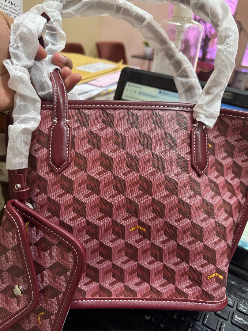 christy ng mini russo burgendy, Fesyen Wanita, Tas & Dompet di Carousell