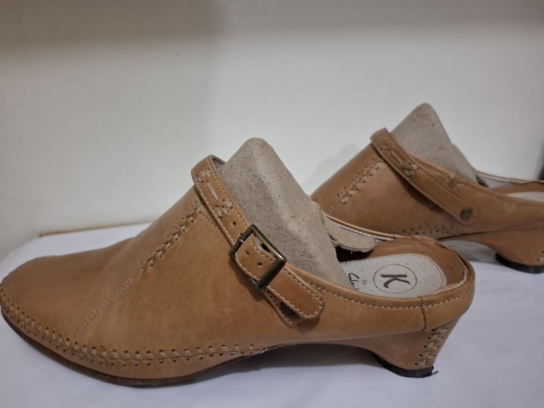 Sale! Clark's beige slingback mules, Women's Fashion, Footwear, Flats ...
