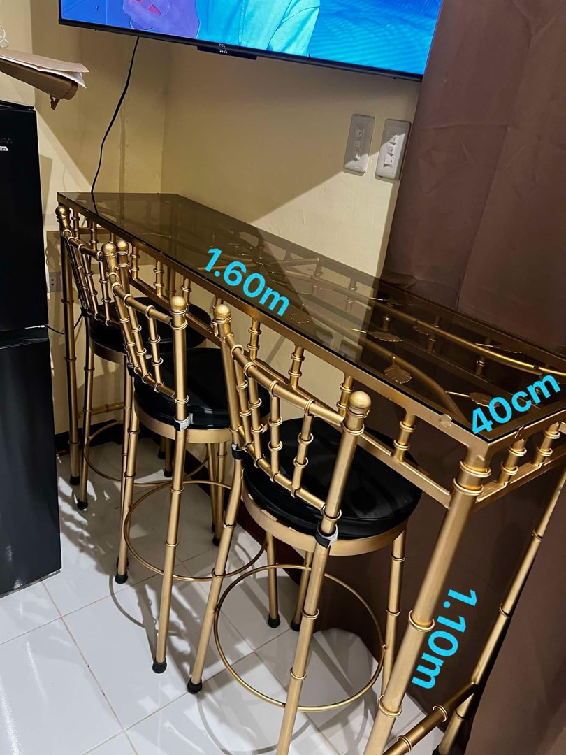 Customise Bar tables and chair, Furniture & Home Living, Furniture ...