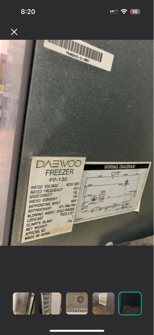 Daewoo upright freezer, TV & Home Appliances, Electrical, Adaptors ...