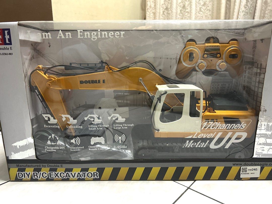 Diy R/C Excavator (17 channels) Double E, Hobbies & Toys, Toys & Games ...