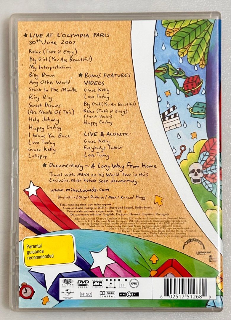 DVD: MiKA - Live In Cartoon Motion, Hobbies & Toys, Music & Media, CDs ...
