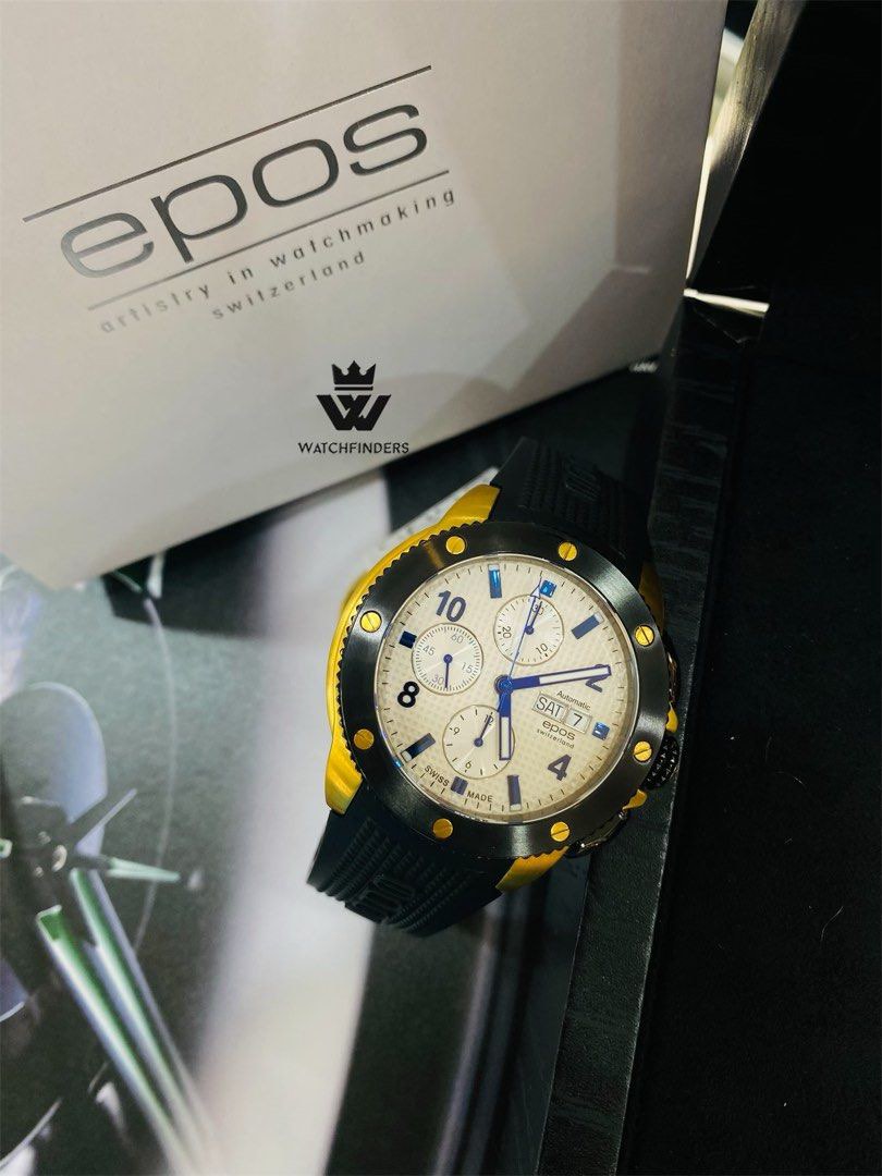 Epos Sportive White Chronograph - Model 3388YEL-W, Men's Fashion ...
