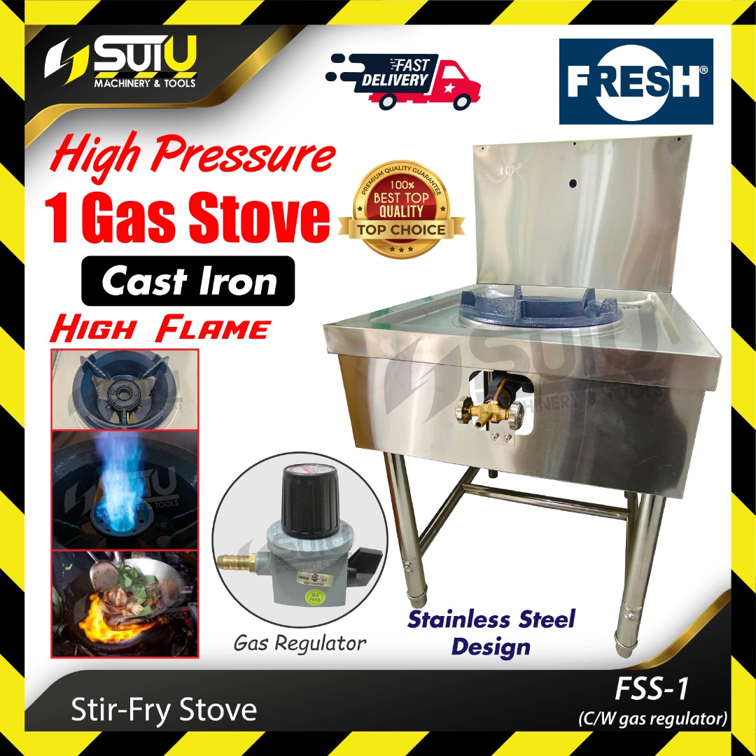 FRESH FSS-1 / FSS1 Single Burner Gas Stove / Stir-Fry Stove / Gas Stove ...