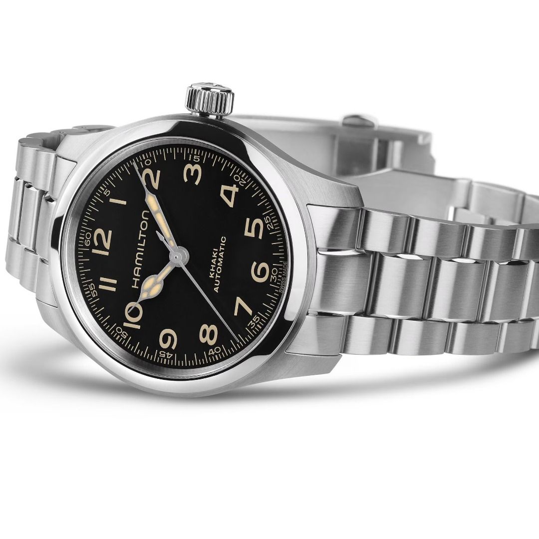 Hamilton Khaki Field 38mm Murph Black Dial Stainless Steel Case and ...
