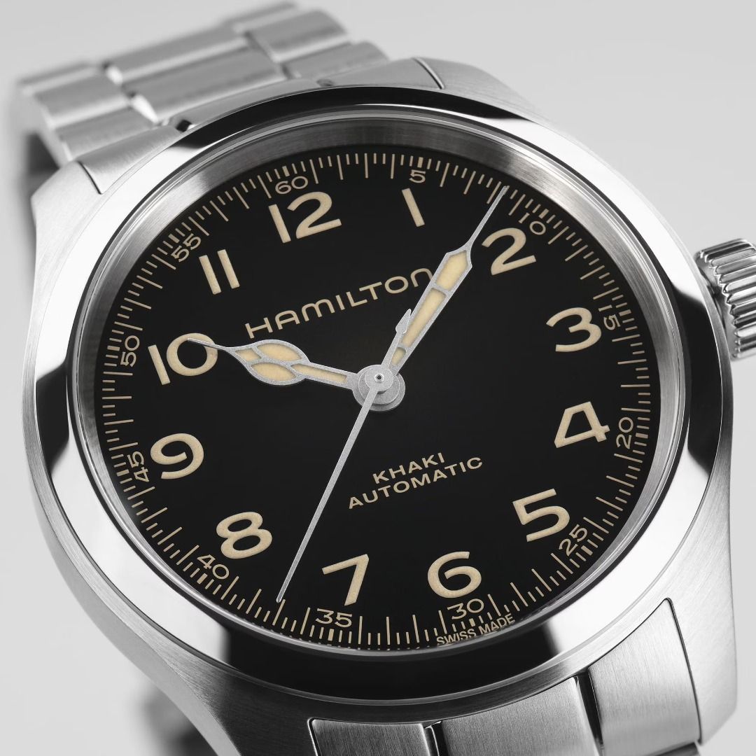 Hamilton Khaki Field 38mm Murph Black Dial Stainless Steel Case and ...