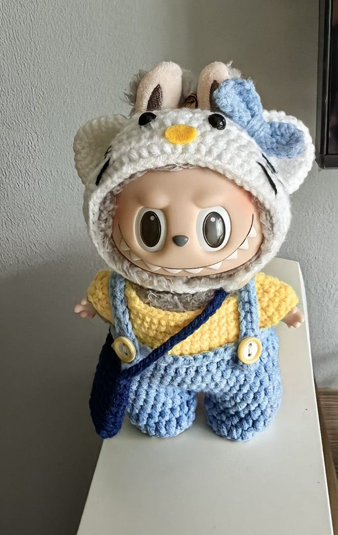 Handmade Labubu Crochet Clothes - Hello Kitty costume, Hobbies & Toys ...