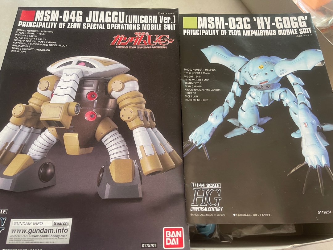Hg 1/144 Juaggu & Hy-Gogg, Hobbies & Toys, Toys & Games on Carousell