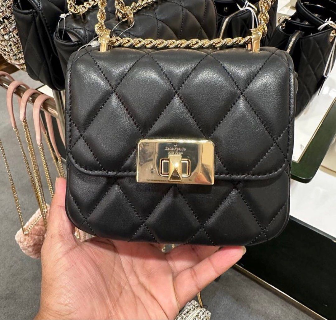 Kate Spade Carey Quilted Micro Flap Crossbody, Luxury, Bags & Wallets ...