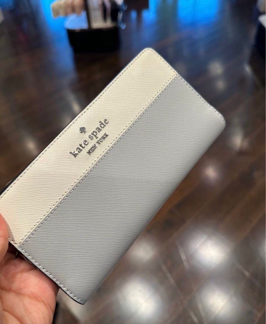 Kate Spade Madison Colorblock Large Slim Bifold Wallet, Luxury, Bags ...