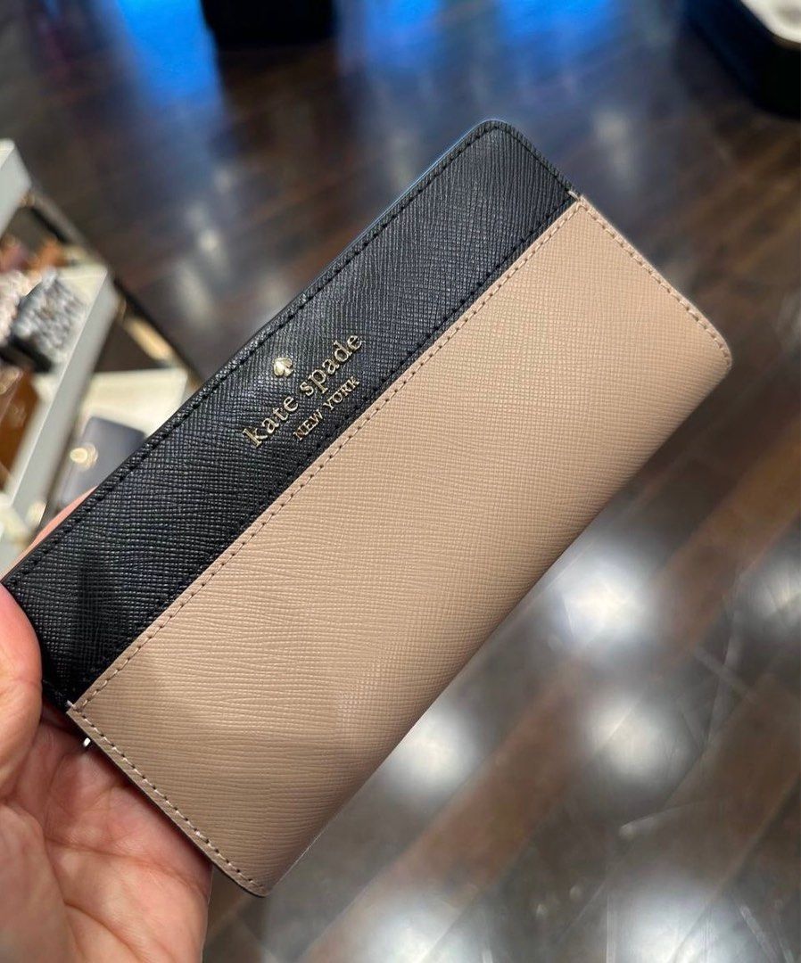 Kate Spade Madison Colorblock Large Slim Bifold Wallet, Luxury, Bags ...