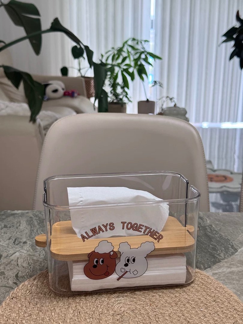 Korea Tissue storage box acrylic, Furniture & Home Living, Home ...